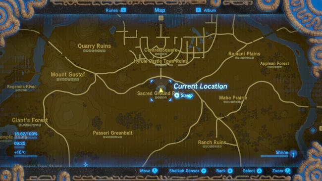 Zelda: Breath of the Wild Memory Locations in order for the Captured ...