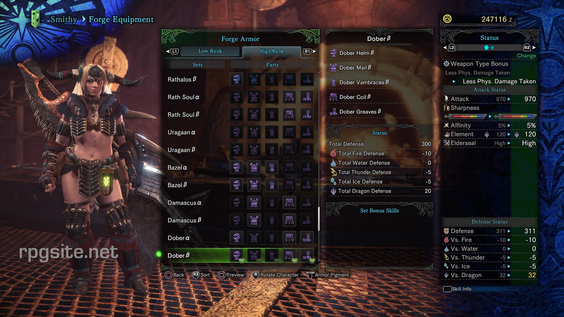 Monster Hunter World High Rank Female Armor Sets: all high rank female ...