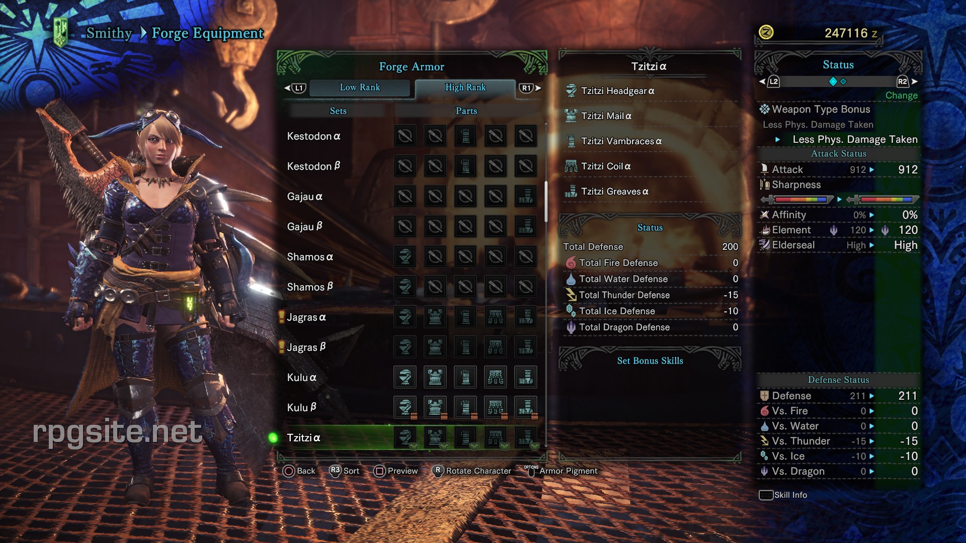 Monster Hunter World High Rank Female Armor Sets: all high rank female ...